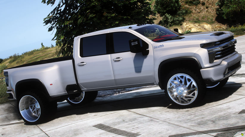 Custom Lifted Silverado 3500 HD High Country Dually On American Force ...