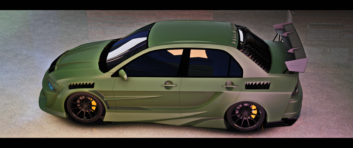 (Debadged) Mitsubishi Evo Abflug – The Garage